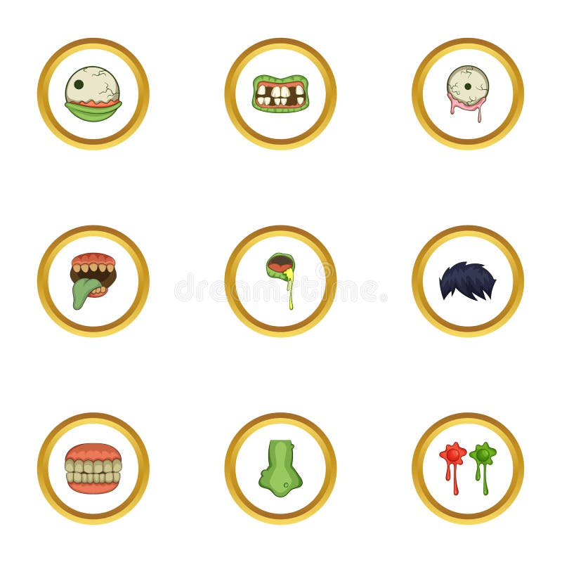 Monster Icons Set, Cartoon Style Stock Vector - Illustration of feeling ...