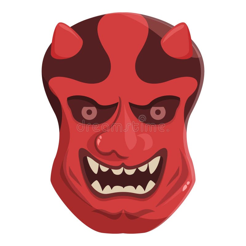 Noh Japan Mask Icon Cartoon Vector. Face Festival Stock Vector ...