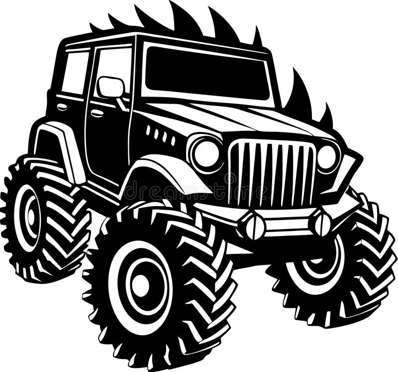 Monster Jeep Offroad Collection , Vector Illustration Stock Vector ...