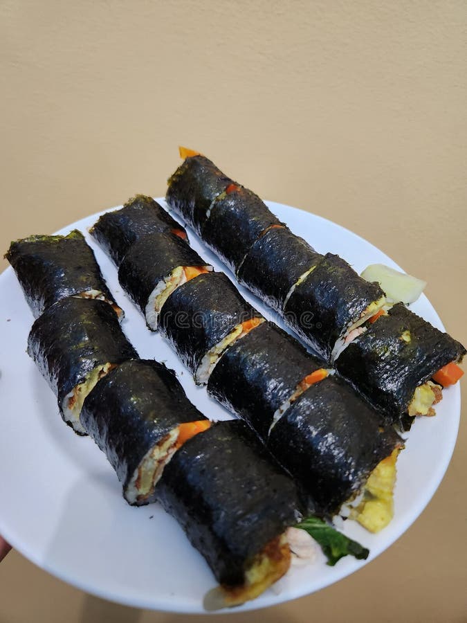 Monster kimbap homemade stock image. Image of kimbap - 266793539
