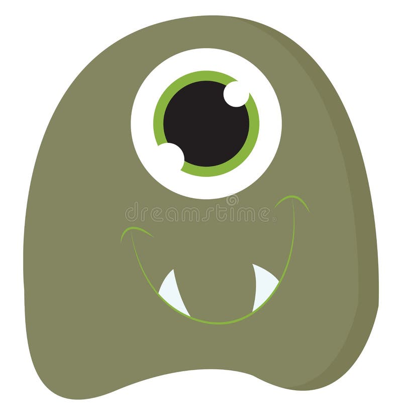 Monster with Single Eyes Vector or Color Illustration Stock Vector ...