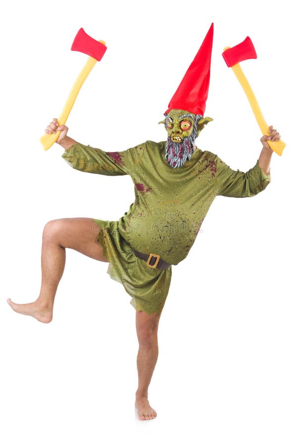 Monster Man with Axes Isolated Stock Image - Image of muscular ...