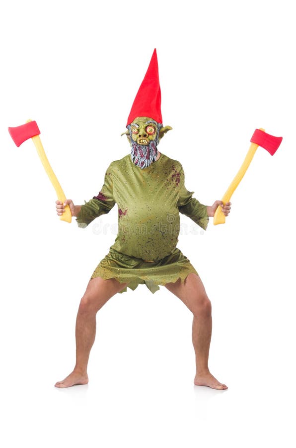 Monster Man with Axes Isolated Stock Image - Image of ancient, hairy ...