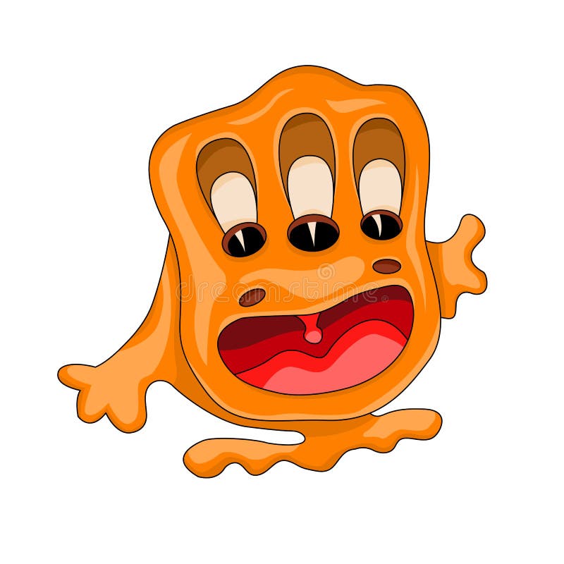 Monster mutant orange stock vector. Illustration of monster - 68856705