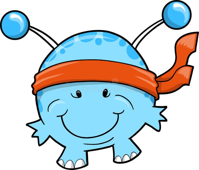 Monster Ninja Vector Illustration Stock Vector - Illustration of mean ...