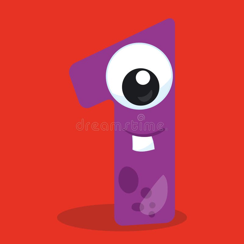 Monster Number 1 01 stock vector. Illustration of vector - 198989646