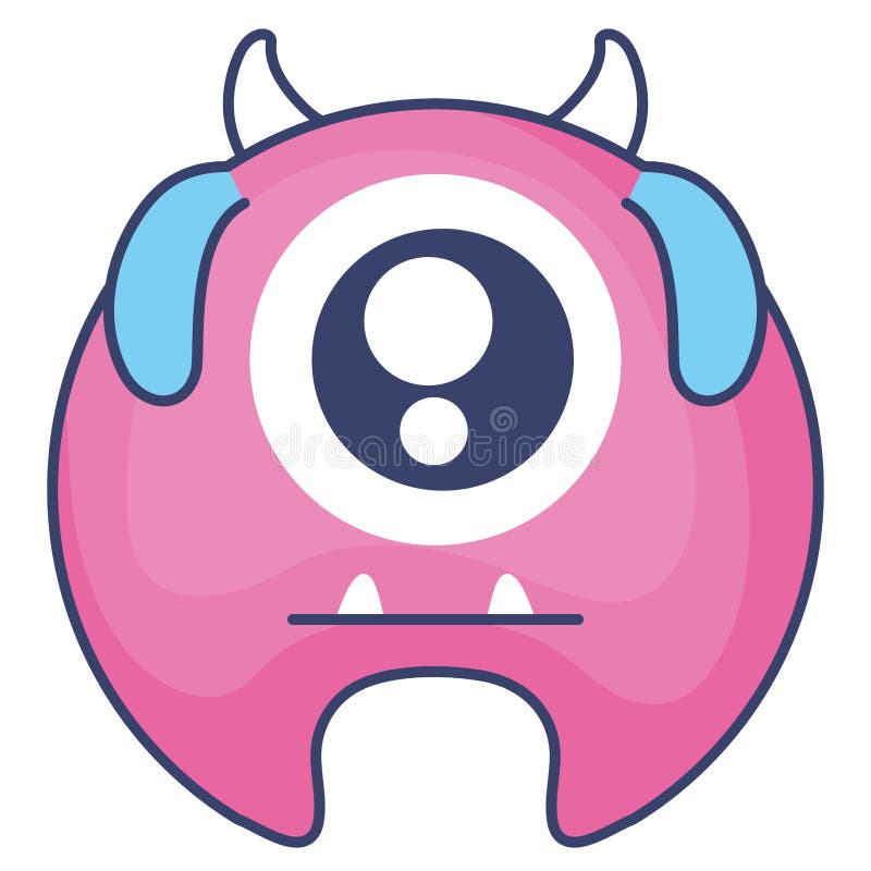 Monster with One Eye Comic Character Stock Vector - Illustration of ...
