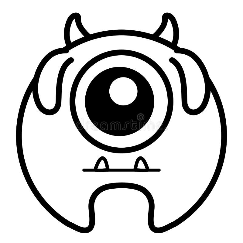 Monster with One Eye Comic Character Stock Vector - Illustration of ...