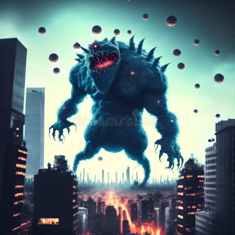 Monster from Outer Space, Generative AI Illustration Stock Illustration ...