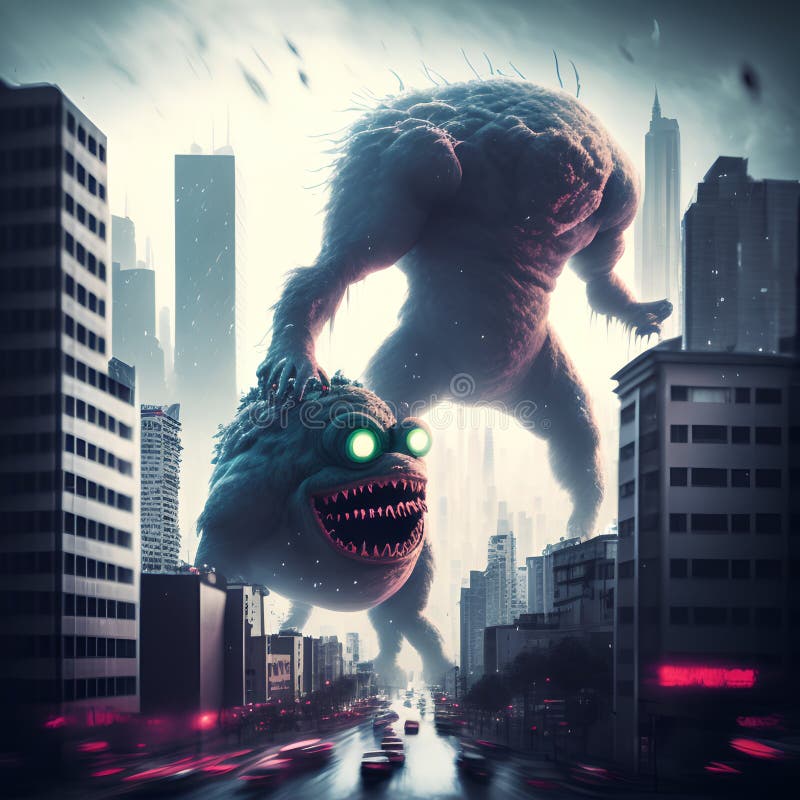 Monster from Outer Space, Generative AI Illustration Stock Illustration ...