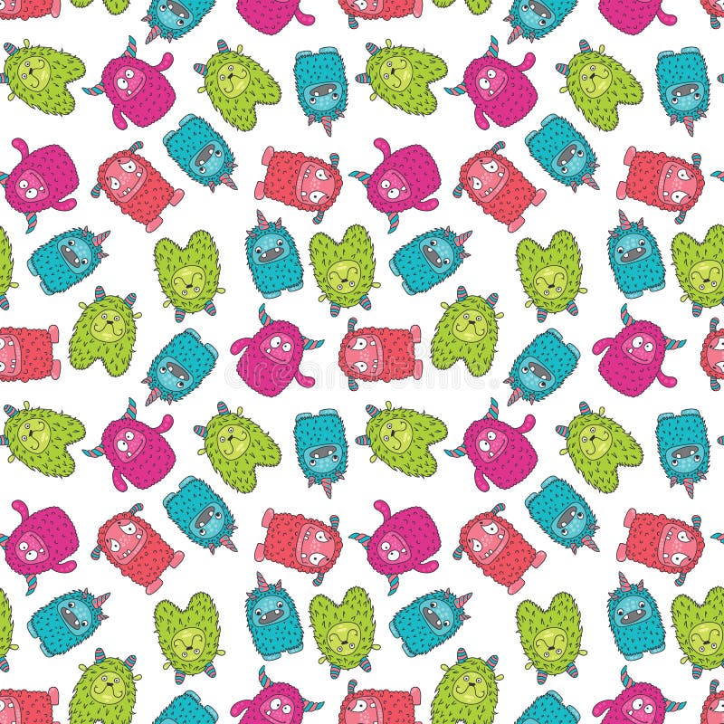 Monster pattern 3 stock illustration. Illustration of funny - 57533127