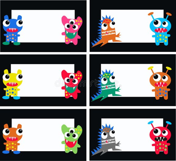 Monster Label Stock Illustrations – 17,903 Monster Label Stock ...