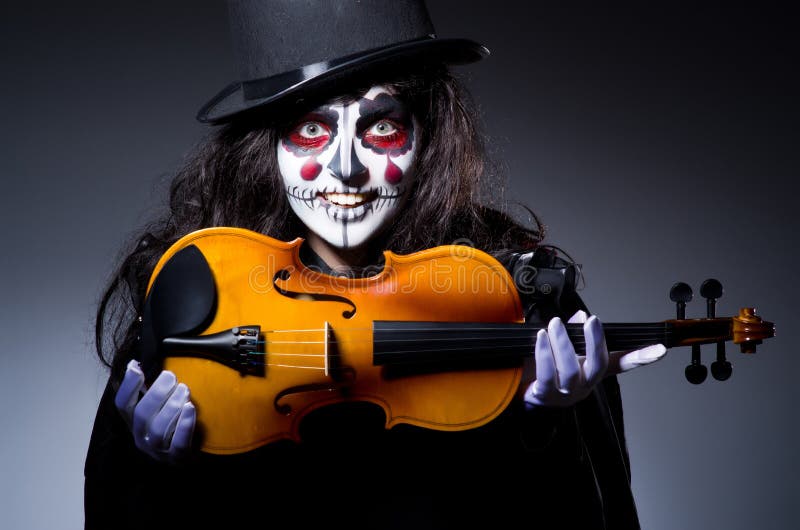 Monster playing violin stock photo. Image of ghost, girl - 34284672