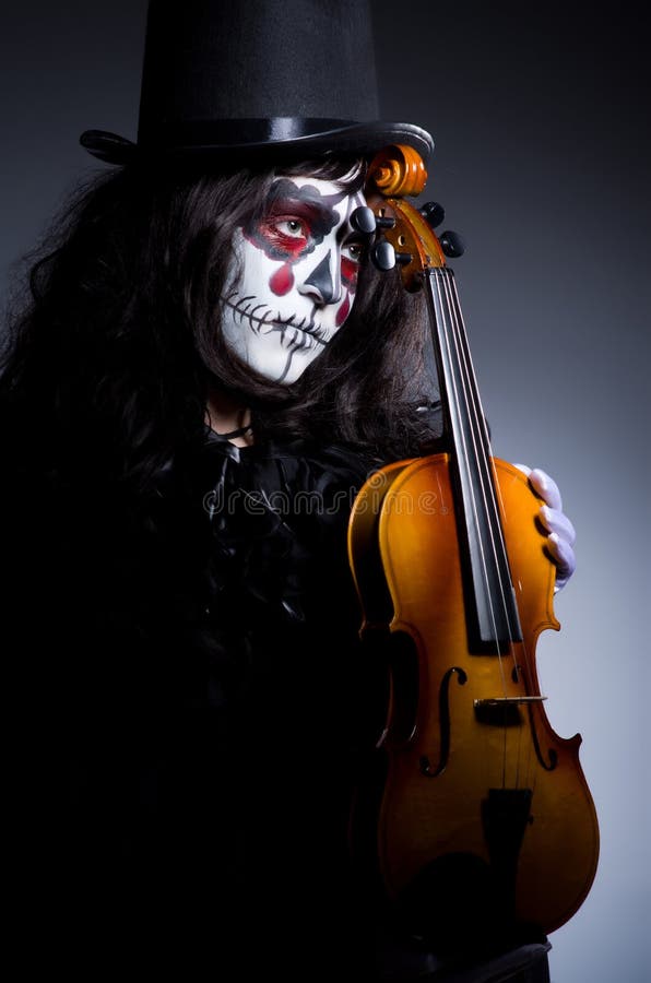 Monster playing violin stock photo. Image of fear, instrument - 34468978