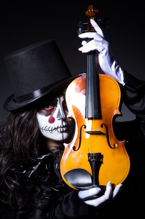 Monster playing violin stock photo. Image of fiddle, halloween - 34867358