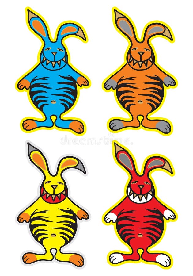 Monster rabbit stock vector. Illustration of orange, good - 10224542