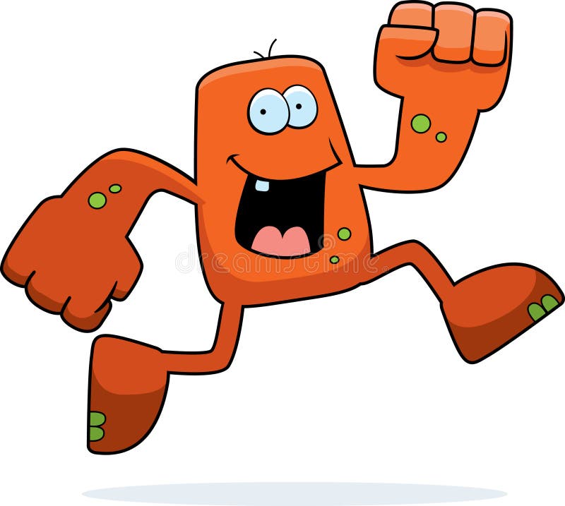Monster Running stock vector. Illustration of spots, running - 9696197
