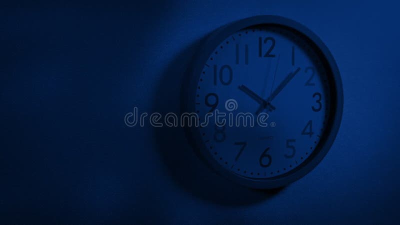 Monster Shadows Over Wall Clock at Night Stock Footage - Video of ...