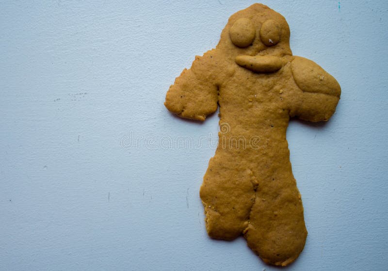 A Monster-shaped Gingerbread Cookies on a White Background Stock Photo ...