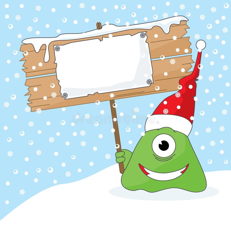 Monster with Sign stock vector. Illustration of demon - 11715255