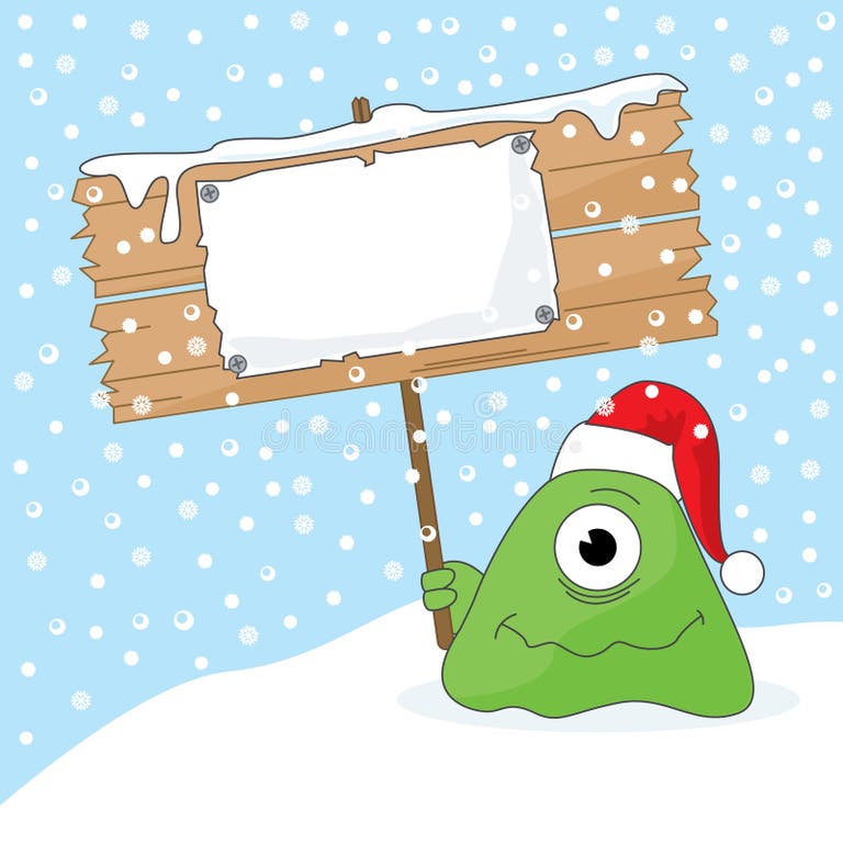 Monster with Sign stock vector. Illustration of forward - 11715256