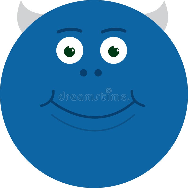 Monster Smiling Blue stock vector. Illustration of spooky - 30329103