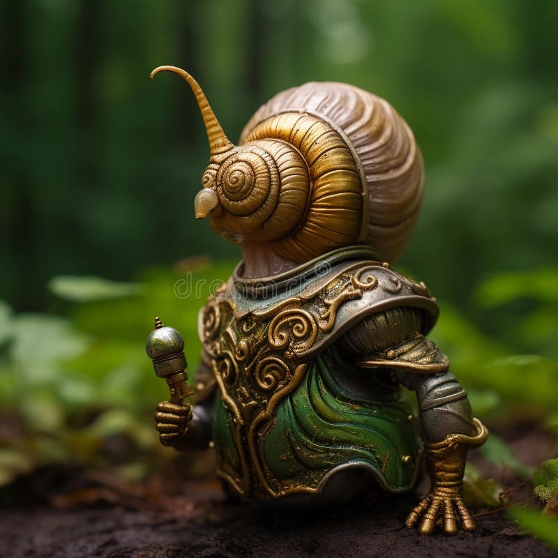 Monster Snail in the Forest Stock Illustration - Illustration of ...