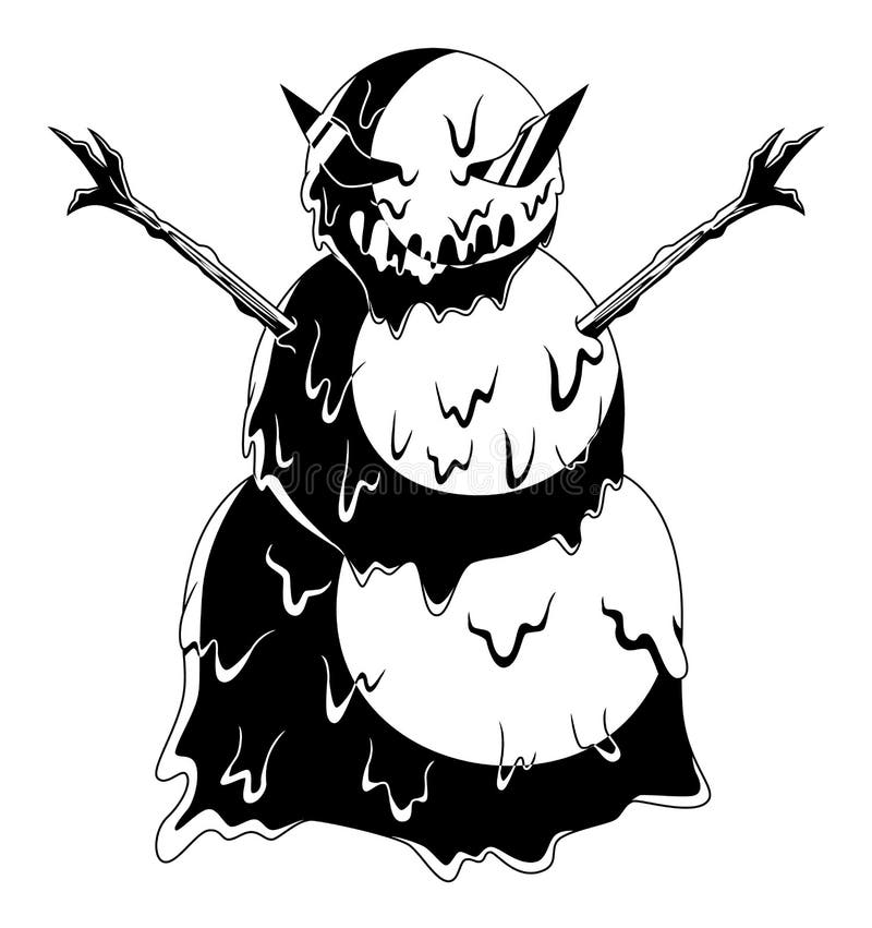 Snowman Monster stock illustration. Illustration of carrot - 41886156