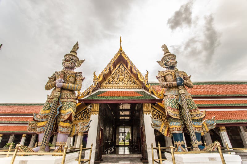 Monster Statue Inside Public Royal Temple Stock Image - Image of blue ...