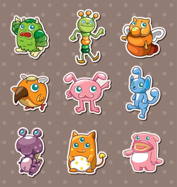 Cute Monster Stickers Stock Illustrations – 2,967 Cute Monster Stickers ...