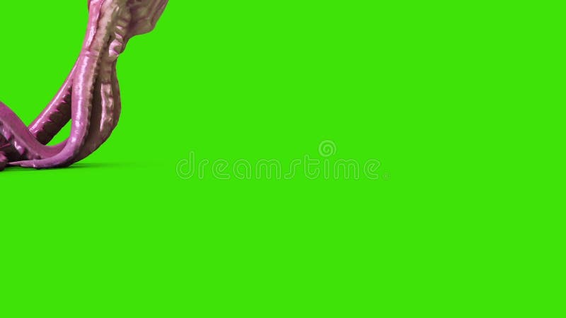 Monster Tentacles Attack Loop Green Screen 3D Rendering Animation Stock ...