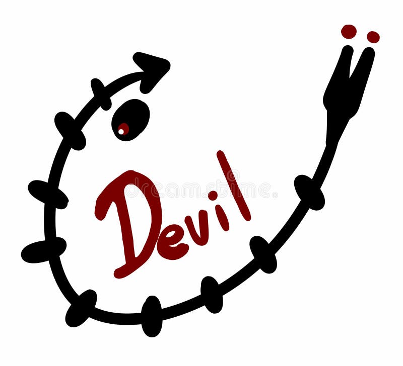 Monster and text devil stock illustration. Illustration of decorative ...