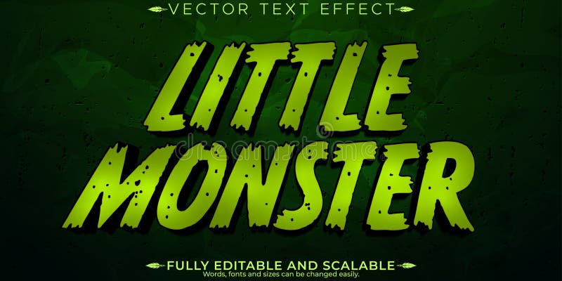 Monster Text Effect, Editable Horror and Scary Customizable Font Style ...