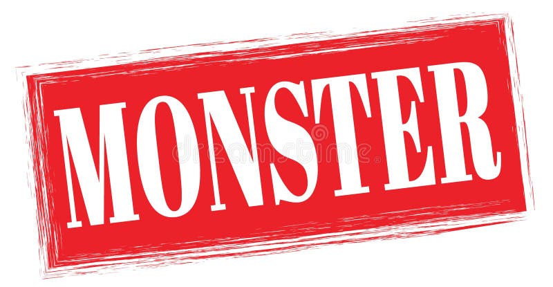 MONSTER Text Written on Red Stamp Sign Stock Illustration ...