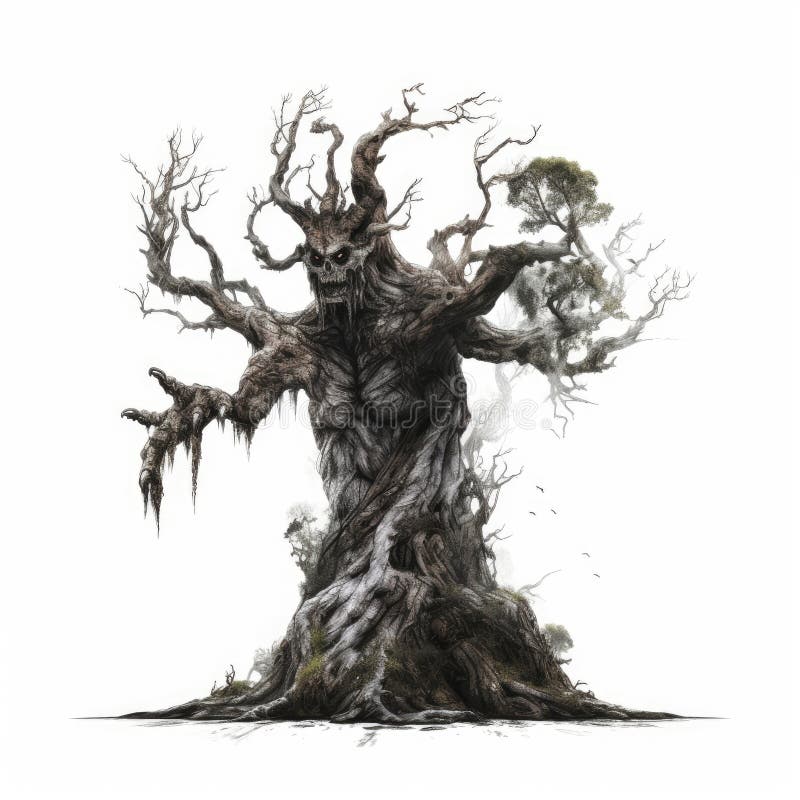 A monster tree stock illustration. Illustration of silhouette - 279747829