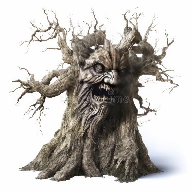 A monster tree, scary tree stock photo. Illustration of ghost - 280449154