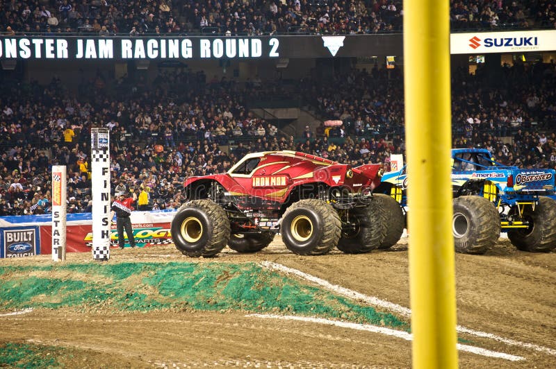 Monster Truck at Angel Stadium Editorial Stock Image - Image of giant ...