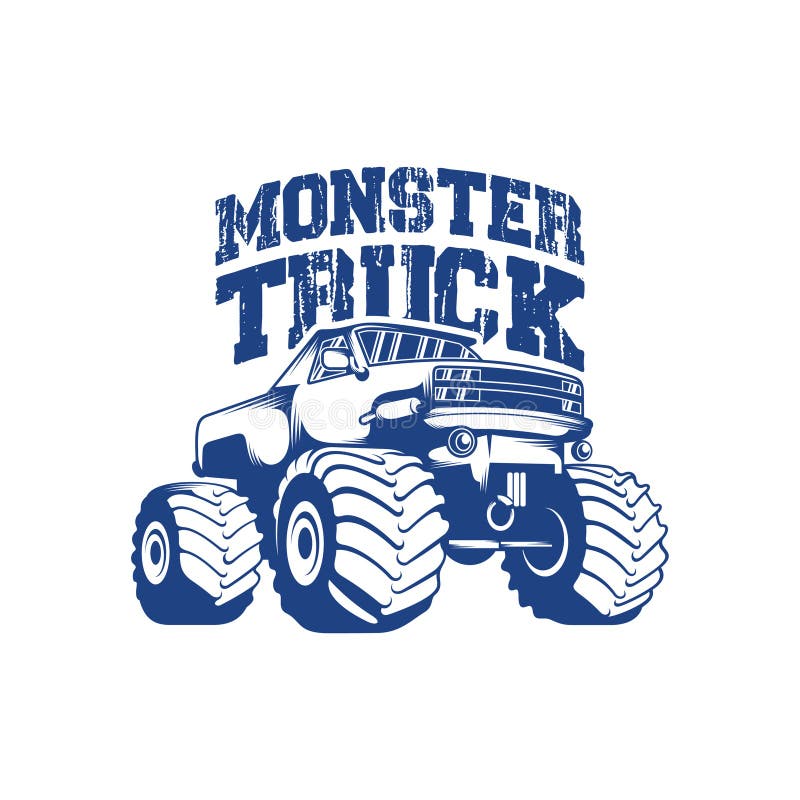 Monster Truck Design Vector Illustration. Monster Truck Logo Concept ...