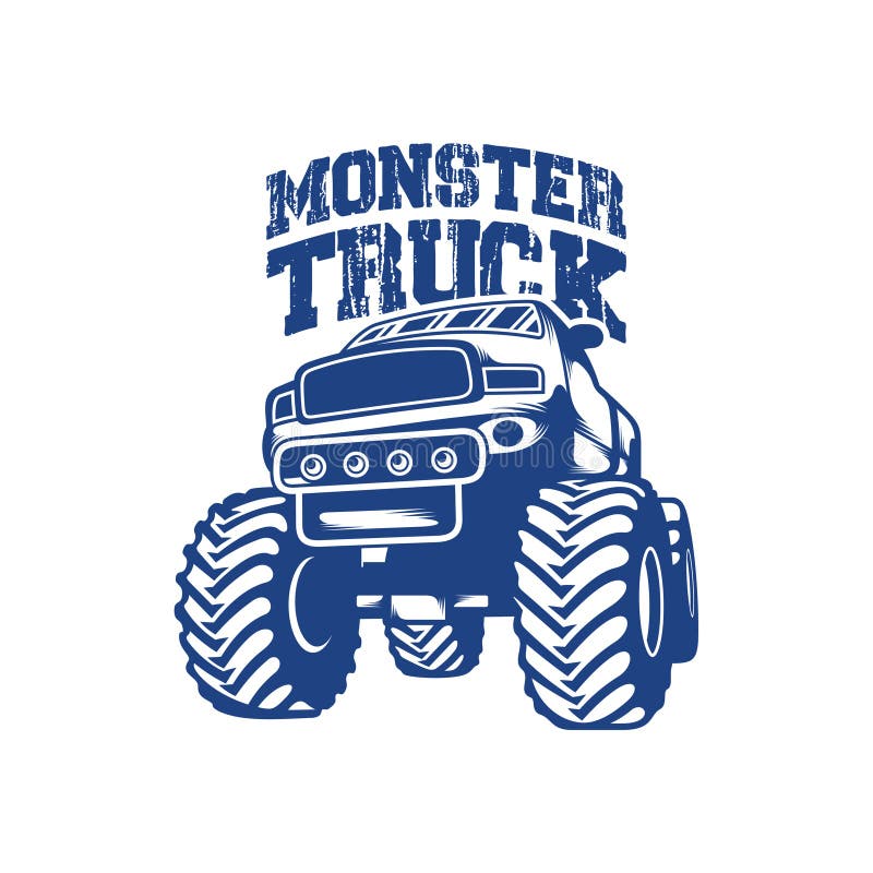 Monster Truck Design Vector Illustration. Monster Truck Logo Concept ...