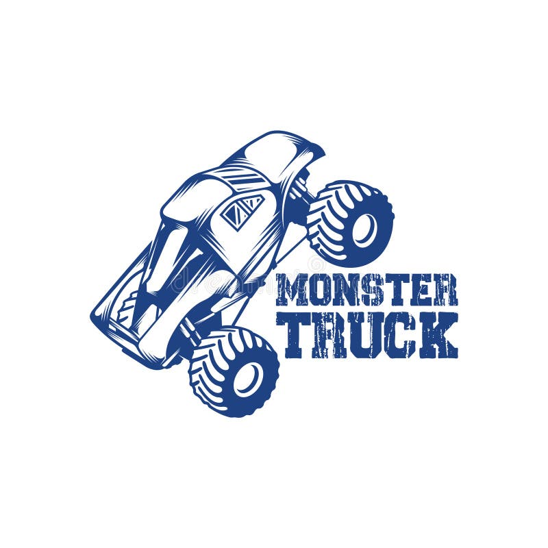 Monster Truck Design Vector Illustration. Monster Truck Logo Concept Template Stock Vector ...