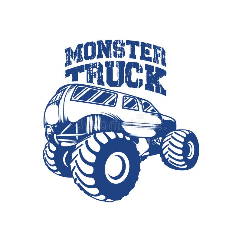 Monster Truck Design Vector Illustration. Monster Truck Logo Concept ...