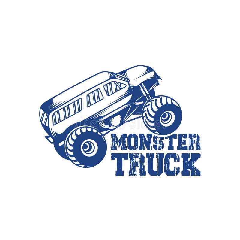 Monster Truck Design Vector Illustration. Monster Truck Logo Concept ...