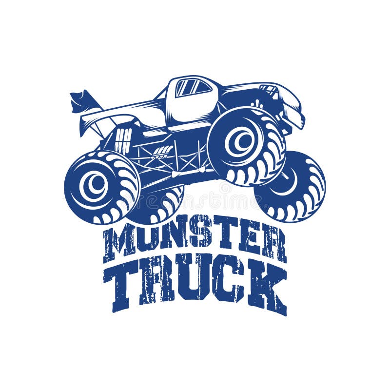 Monster Truck Design Vector Illustration. Monster Truck Logo Concept ...