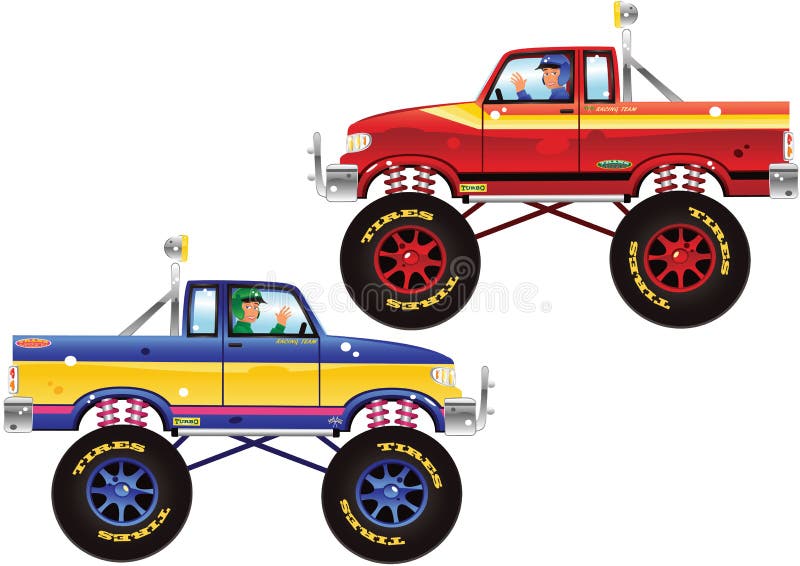 Monster truck stock vector. Illustration of chrome, extreme - 34072078