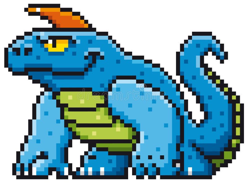 Monster stock vector. Illustration of character, pixel - 121687889