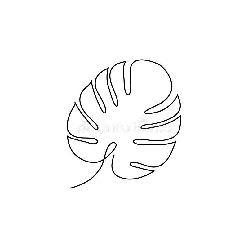 Palm Leaf Line Drawing