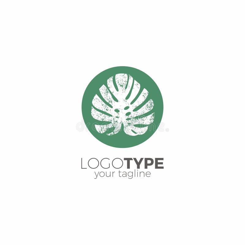 Monstera Leaf Logo Simple. Monstera Vector Illustration Stock Vector ...
