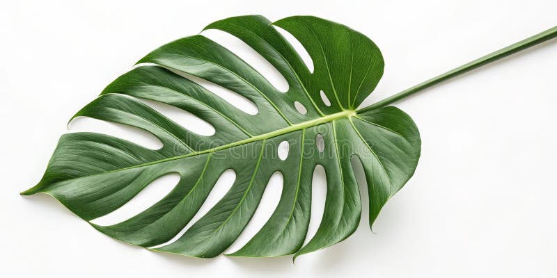 Monstera Leaf White Background, Single Leaf, Tropical Stock ...