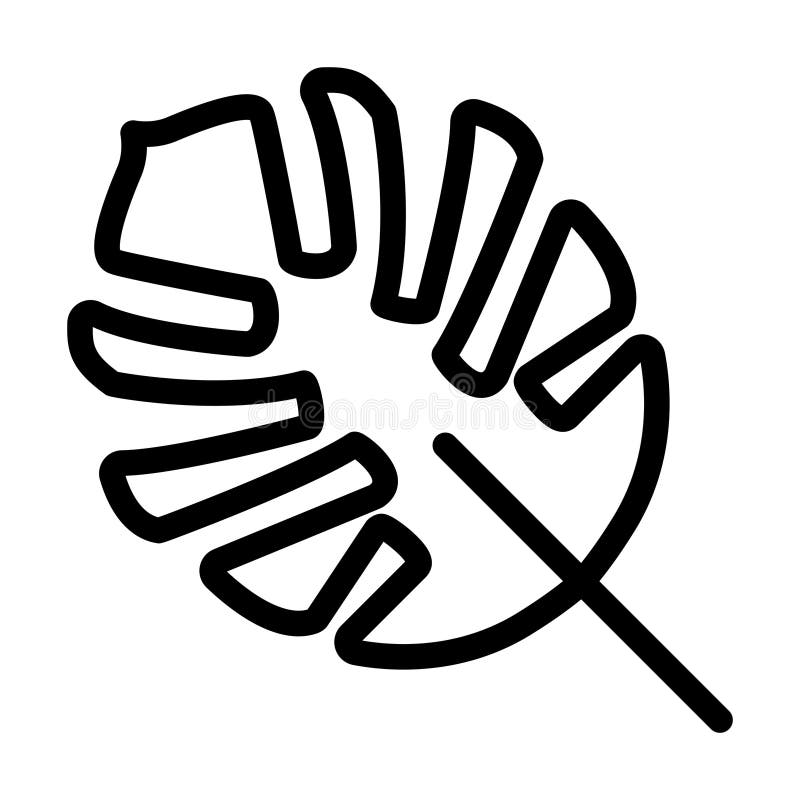 Monstera Vector Thick Line Icon for Personal and Commercial Use Stock ...