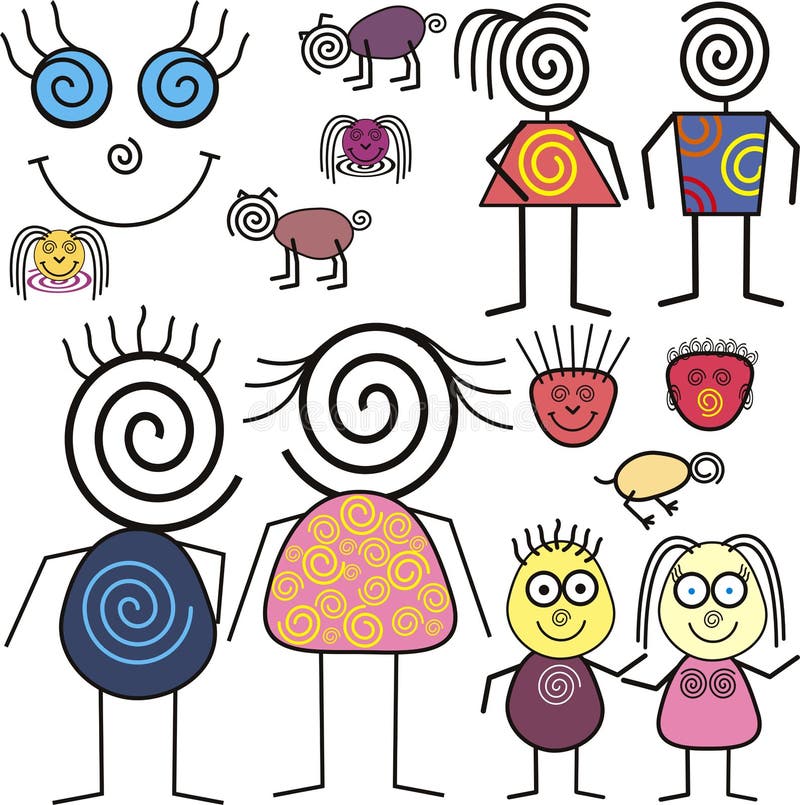 Monsterkarikatur vektor abbildung. Illustration von frau - 8564622